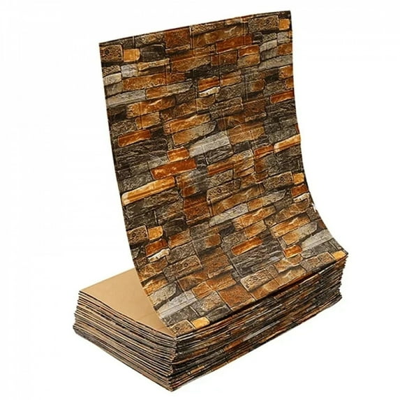 70cmx1/5/10m 3D Wallpaper Decoration Self-adhesive Antique Foam Brick ...