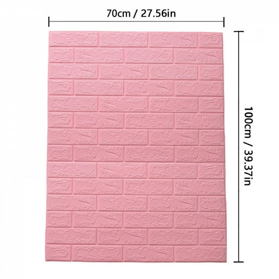 70cmx1m/2m/3m/5m/10m Wallpaper Brick 3D Wall Sticker Foam Self Adhesive ...