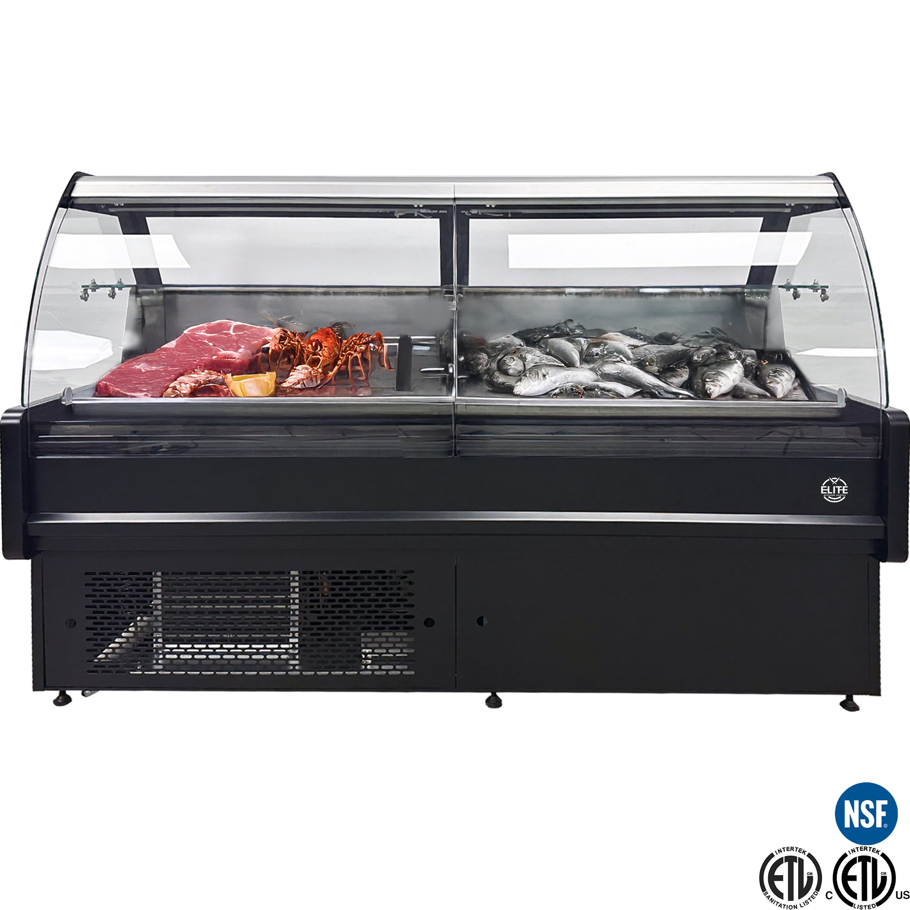 71" Black Refrigerated Sandwich & Deli Display Case, 34 Cu.Ft ...