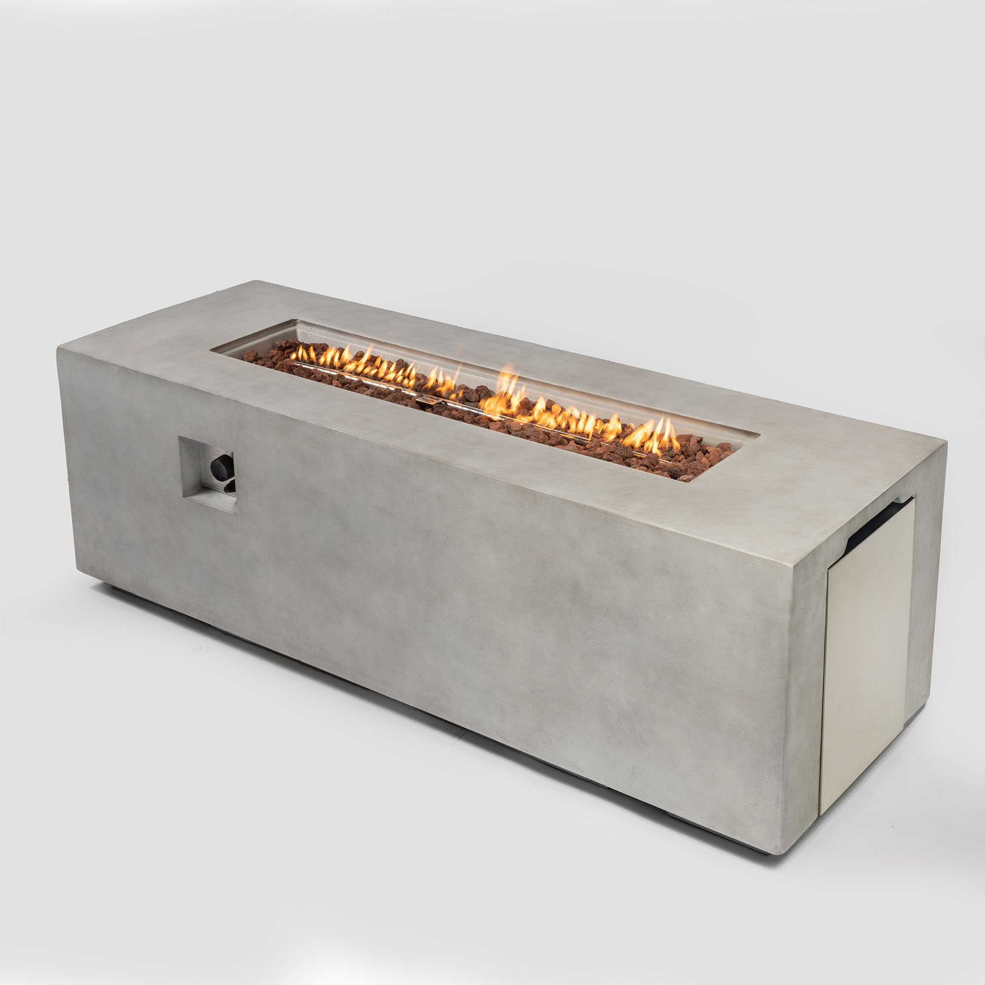 70inch Concrete Large Fire Pit Table - Walmart.com