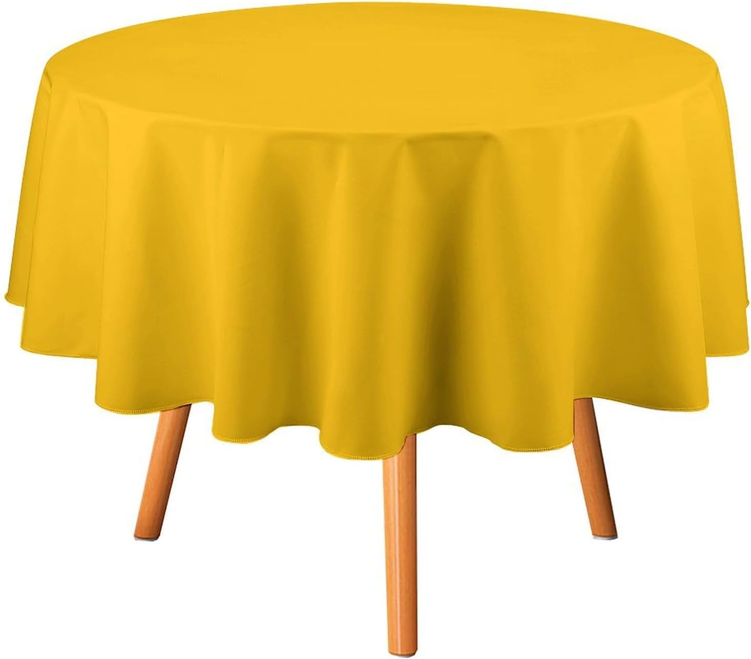 70inch Round Table Cloth, Sunflower Yellow Tablecloths Washable Table ...
