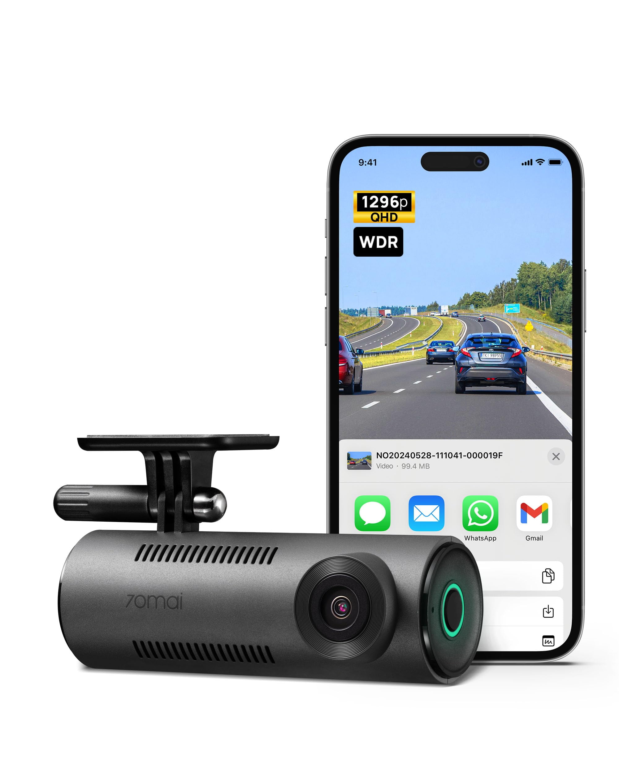 70mai Dash Cam M310, Dash Camera for Cars QHD, Smart Dash Cam Front ...