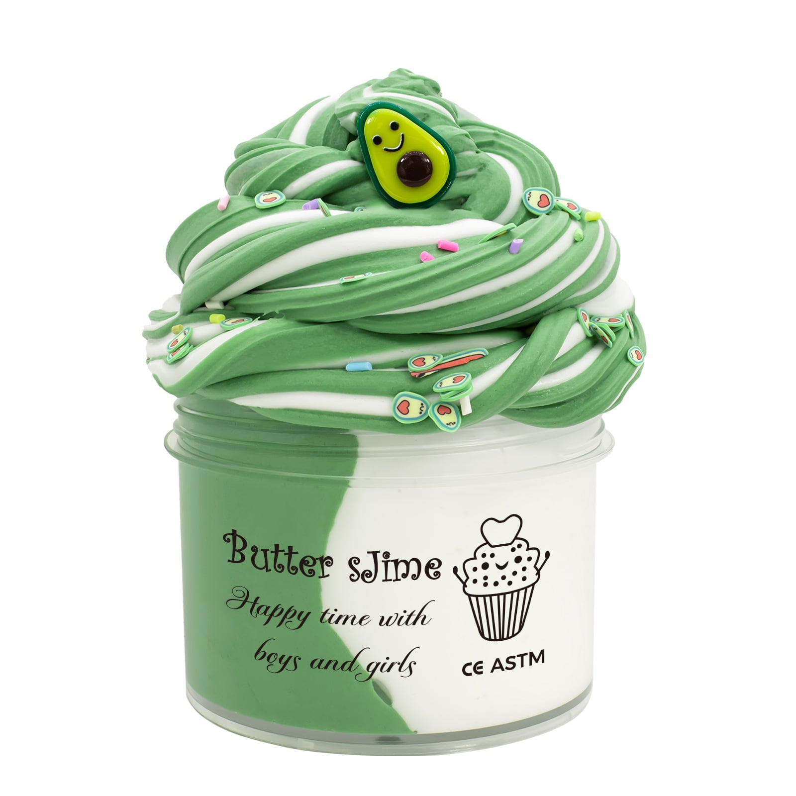 70ml Butter Fluffy Slime Kit Fruit Bicolor Slime Super Soft Non-Sticky ...