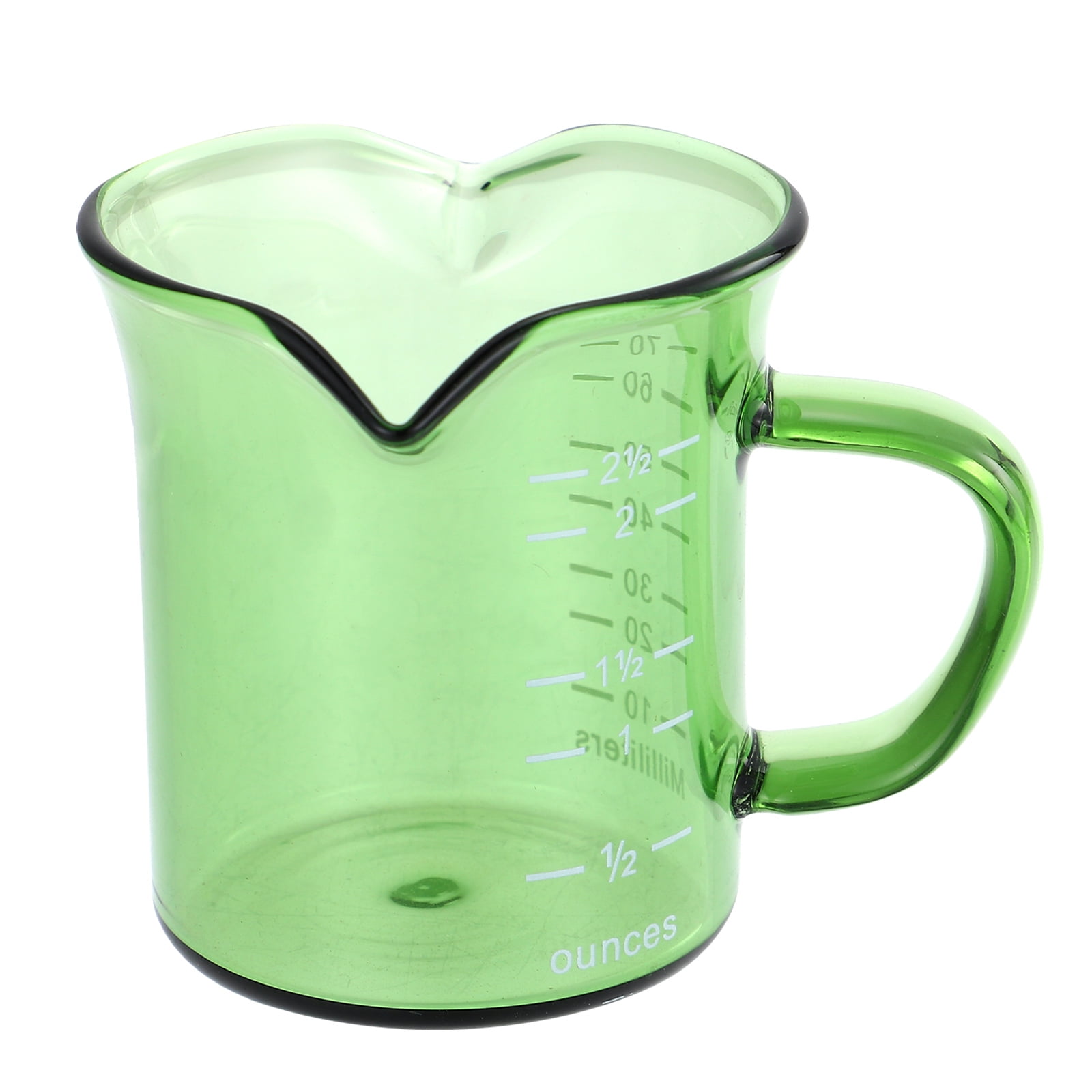 70ml Glass Measuring Cup, V- Shaped Spout Glass Coffee Mug, Clear ...