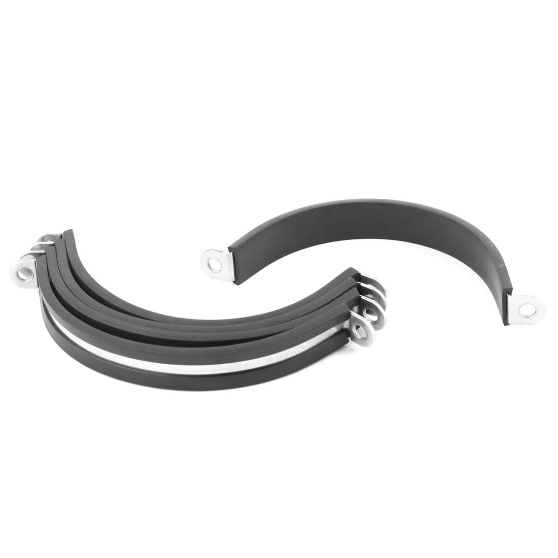 70mm Dia Rubber Lined U Shaped Wire Cable Hose Pipe Holder Clamps Clips ...