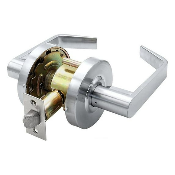 70mm Door Lever Passage Lever Door Lock Heavy Duty Grade 2 Industrial Door Handle, UL 3 Hour ...