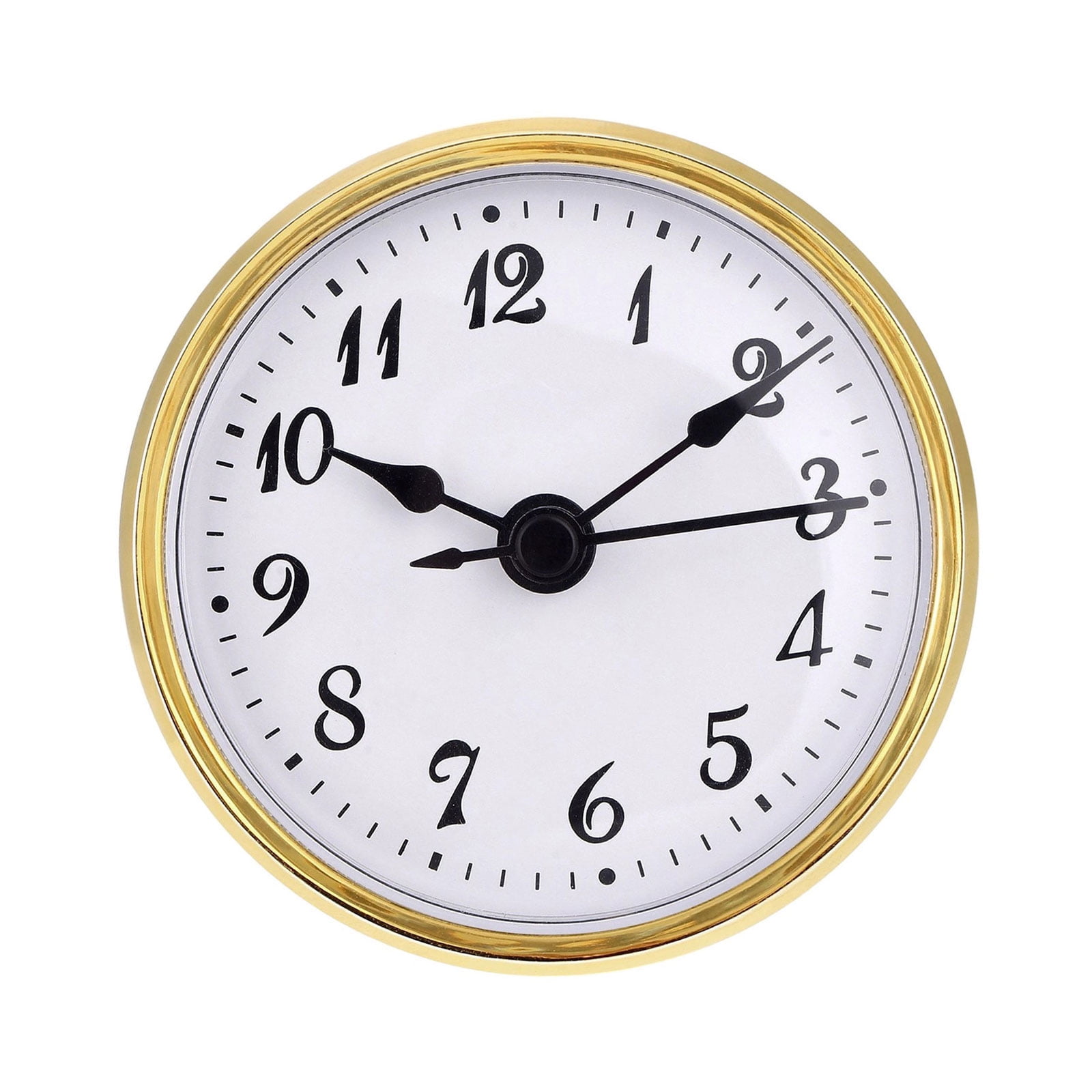70mm Embeddeds Clock Mechanism Gold Accent Plastic Frame Metal Face ...
