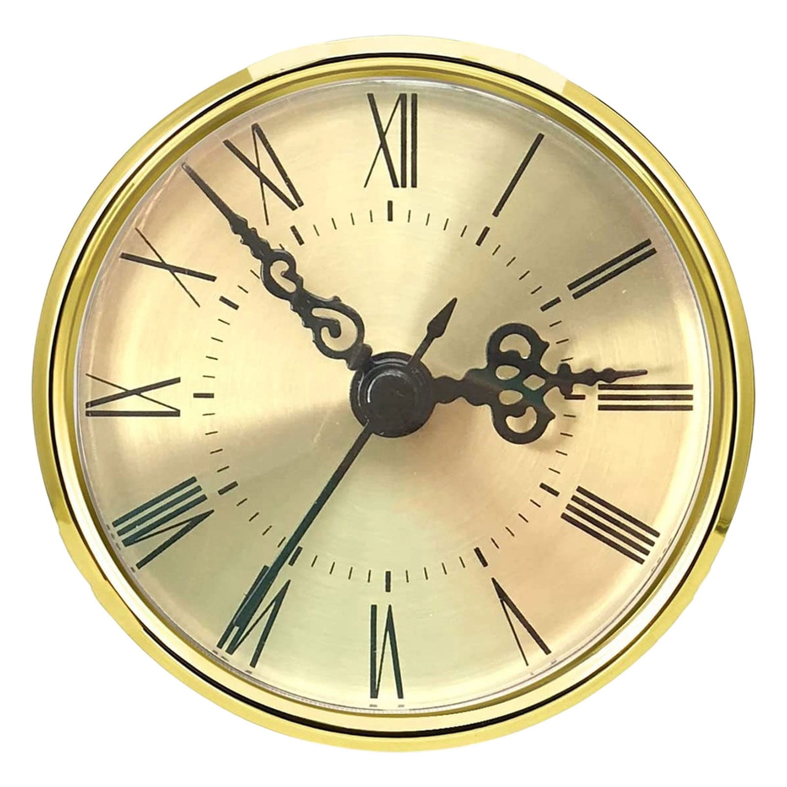 70mm Embeddeds Clock Mechanism Gold Accent Plastic Frame Metal Face ...