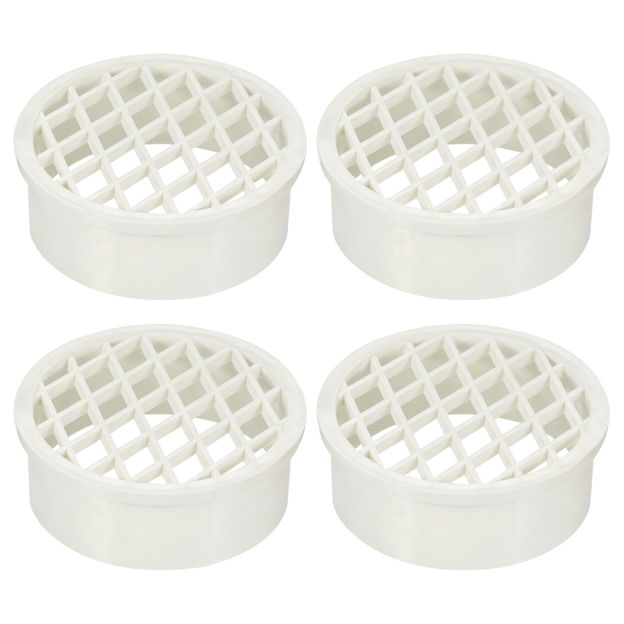 70mm OD PVC Grid Cover Strainer Straight Insert Floor Drain, White 4 ...