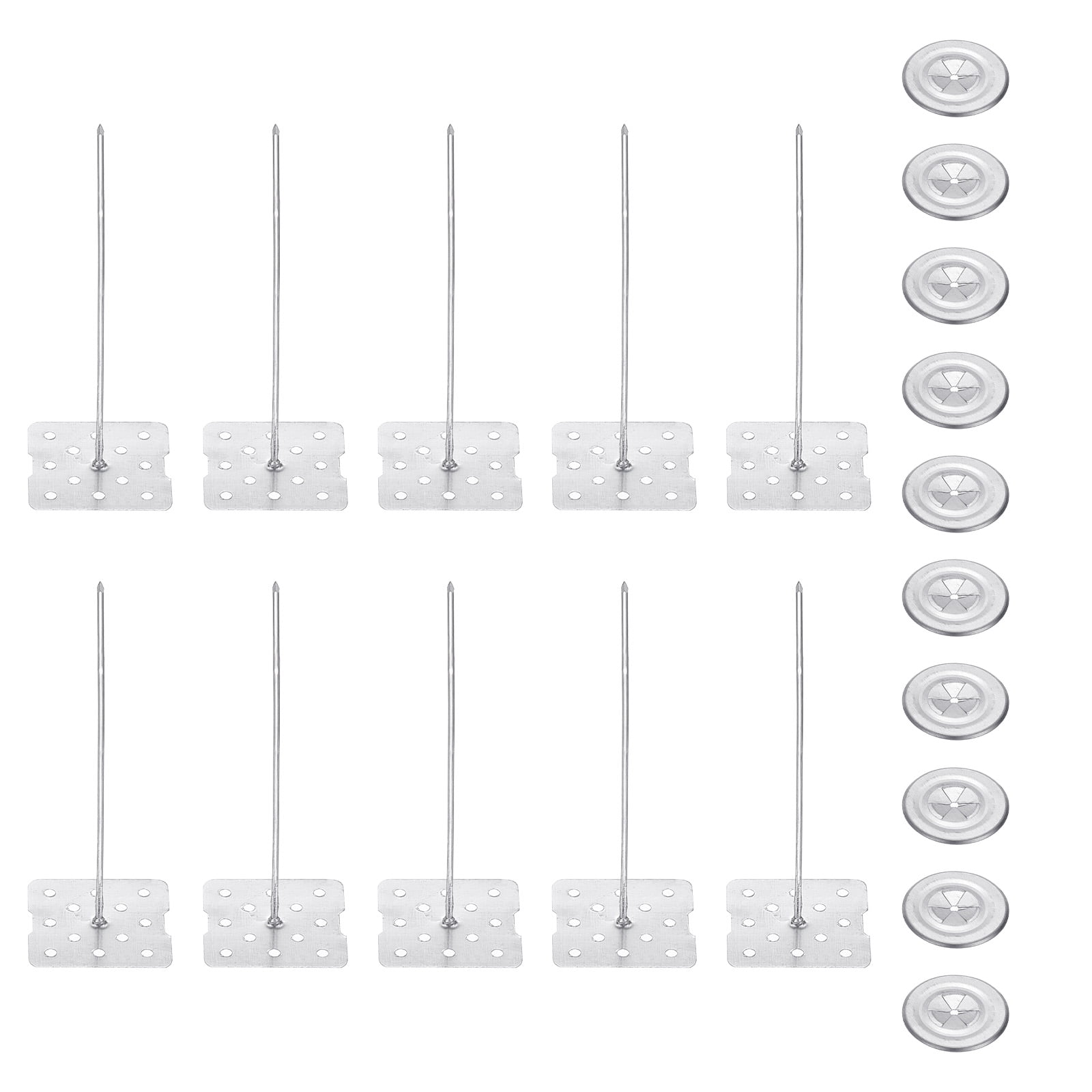 70mm Perforated Insulation Pins with Round Washer,100 Sets 2in ...