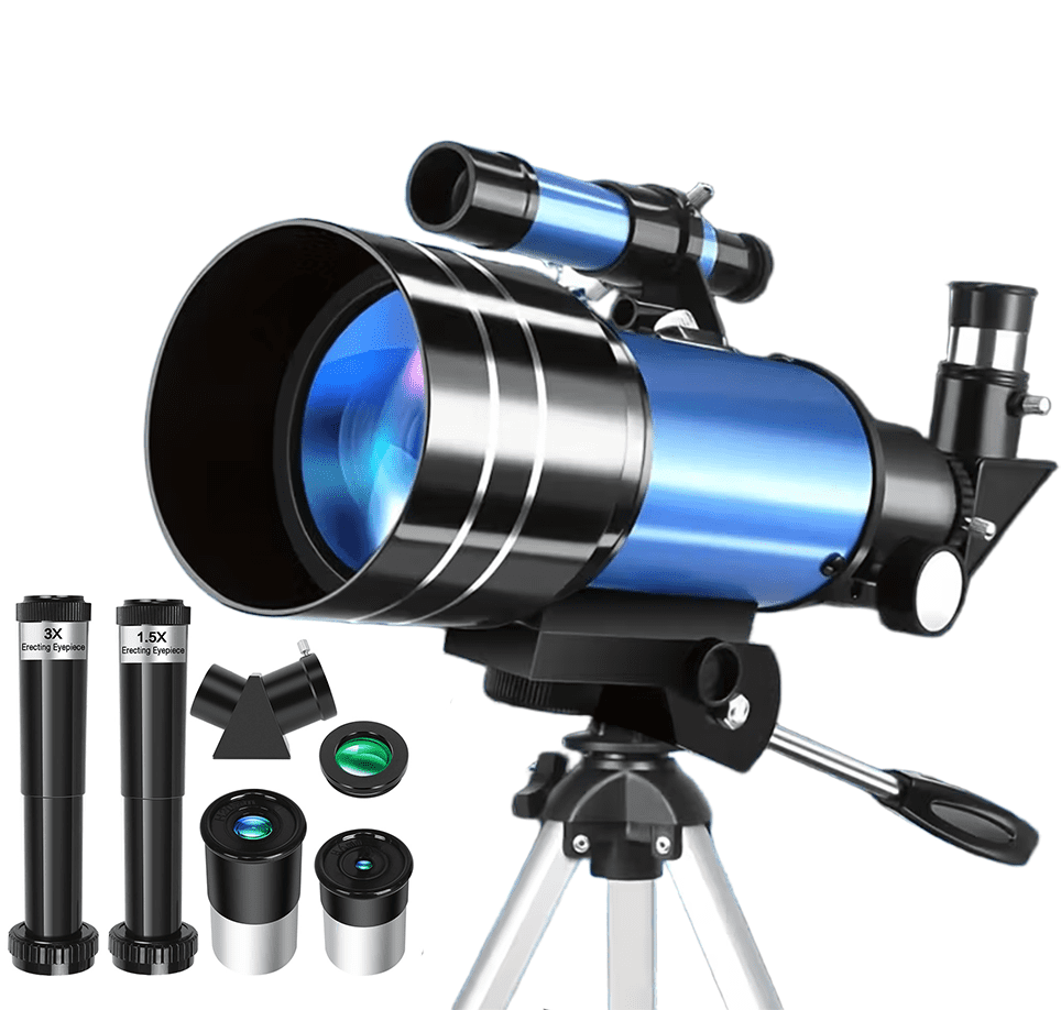 70mm Refractor Telescope for Kids and Beginners, 300mm Focal Length ...