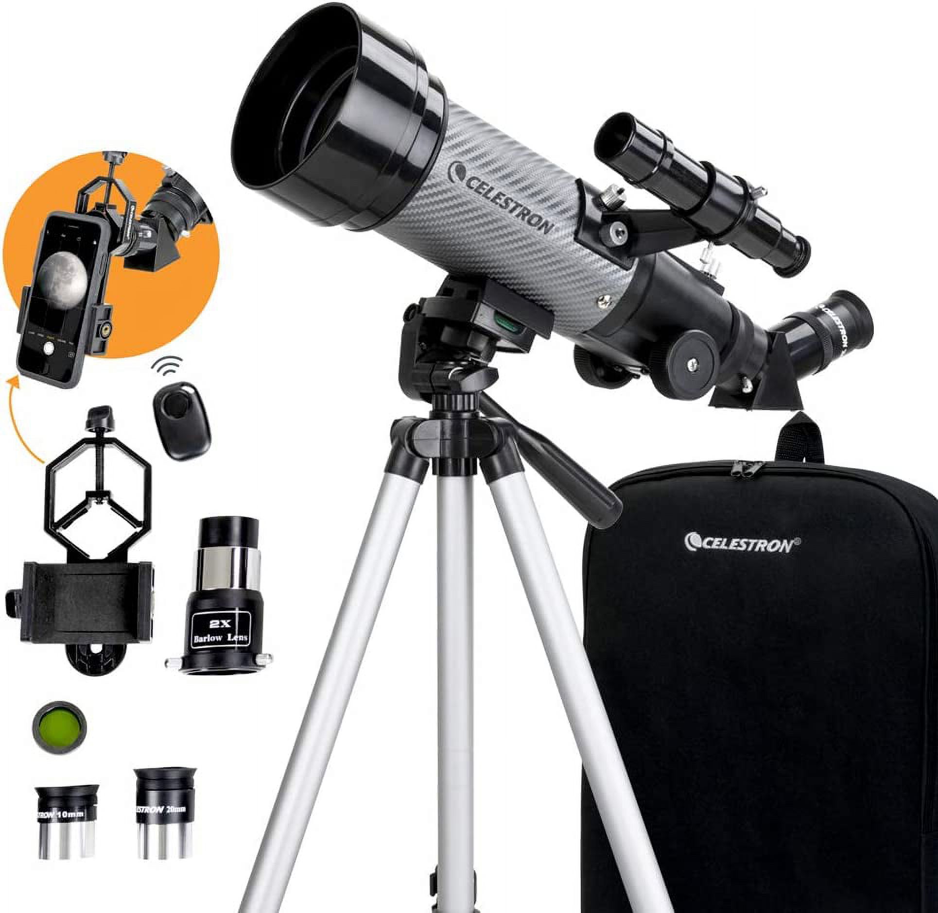 - 70mm Travel Scope DX - Portable Refractor Telescope - Fully-Coated ...