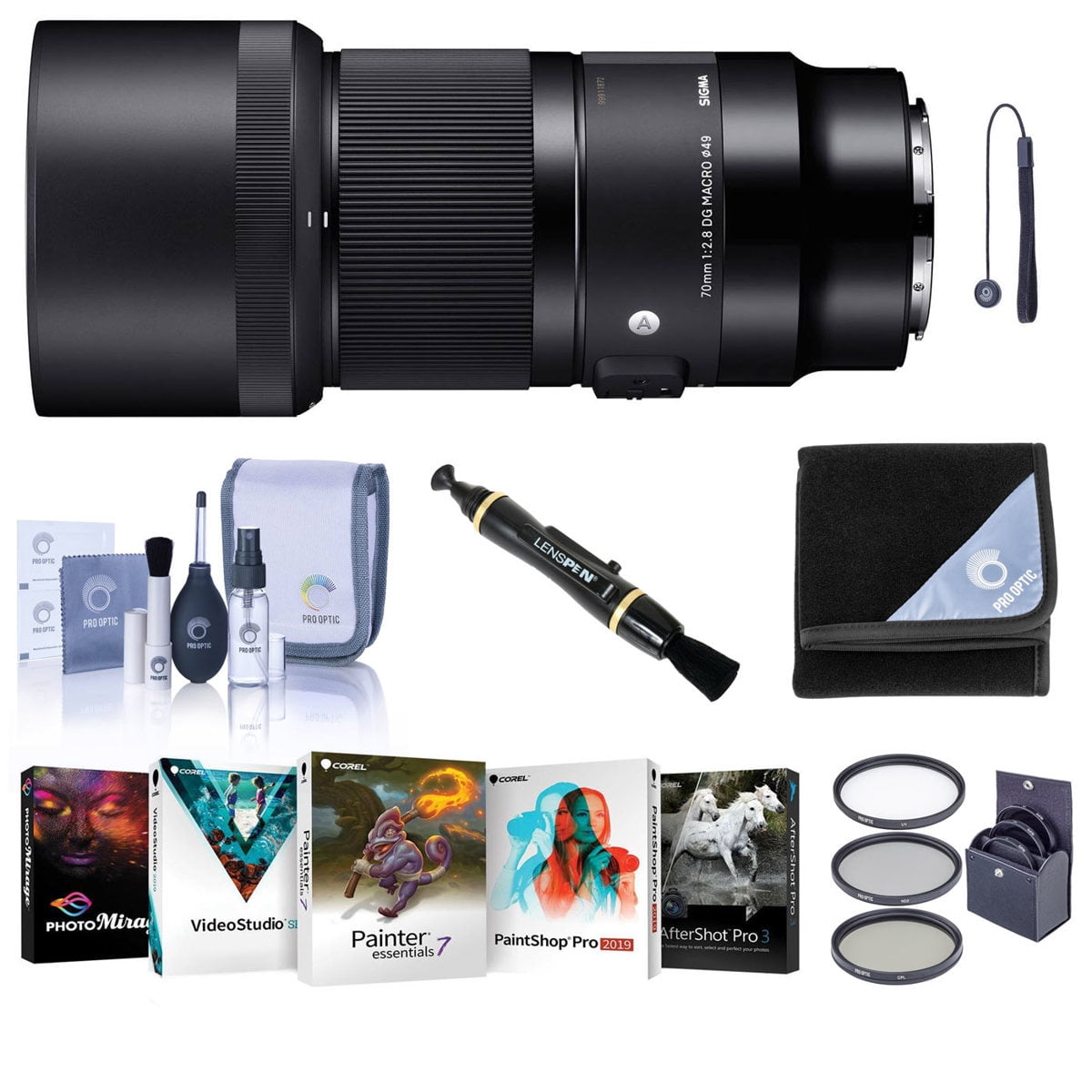 Sigma 70mm f/2.8 DG ART Macro Lens for L Mount, Bundle with ProOptic ...