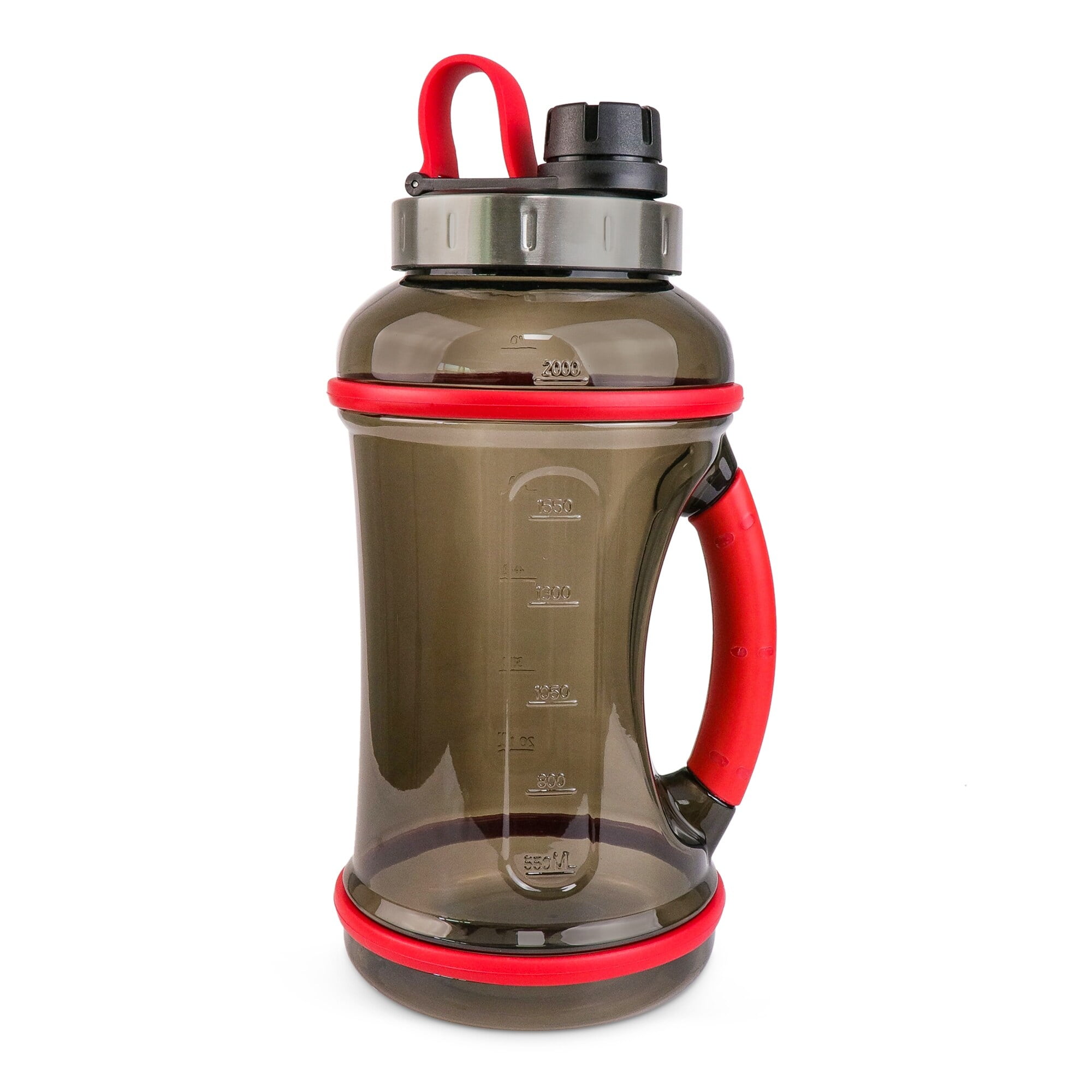 70oz Sport Water Bottle with Twist-Off Lid & Carry Handle Black ...