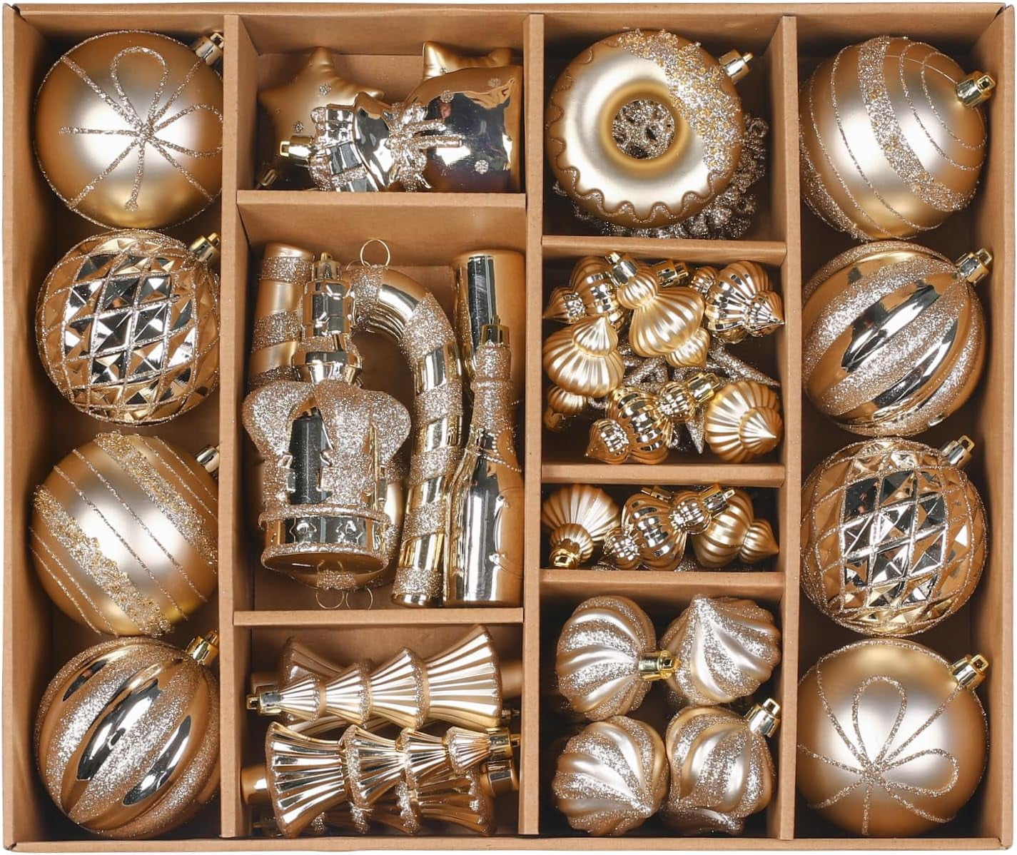 70pcs 2025 Classic Balls Ornaments Set, Shatterproof Plastic Baubles ...