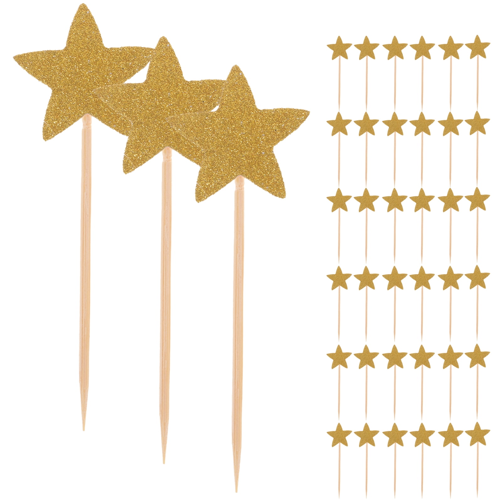 70pcs Glitter Picks for Cupcake Toppers Baking Decor Dessert Ornaments ...