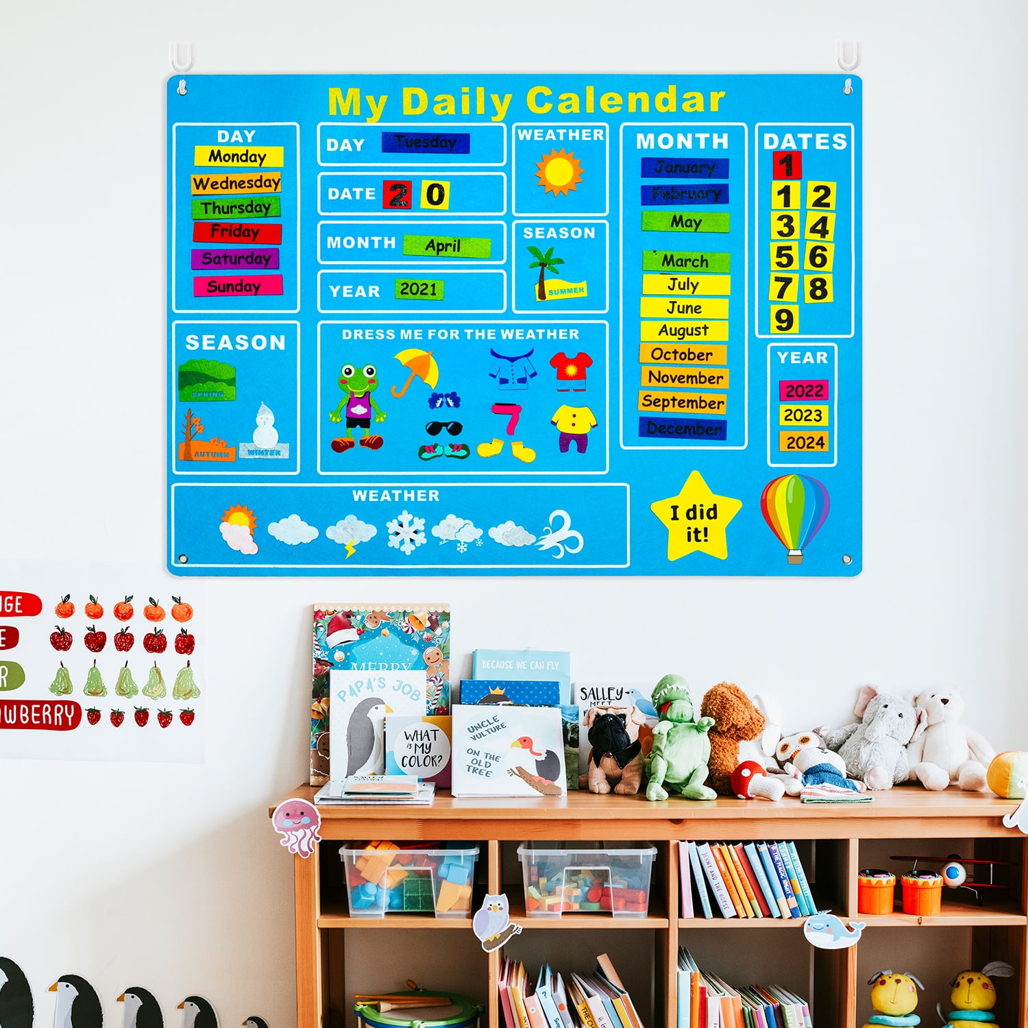 70pcs My Calendar Felt Storyboard Set Planning Daily Weekly Planner ...