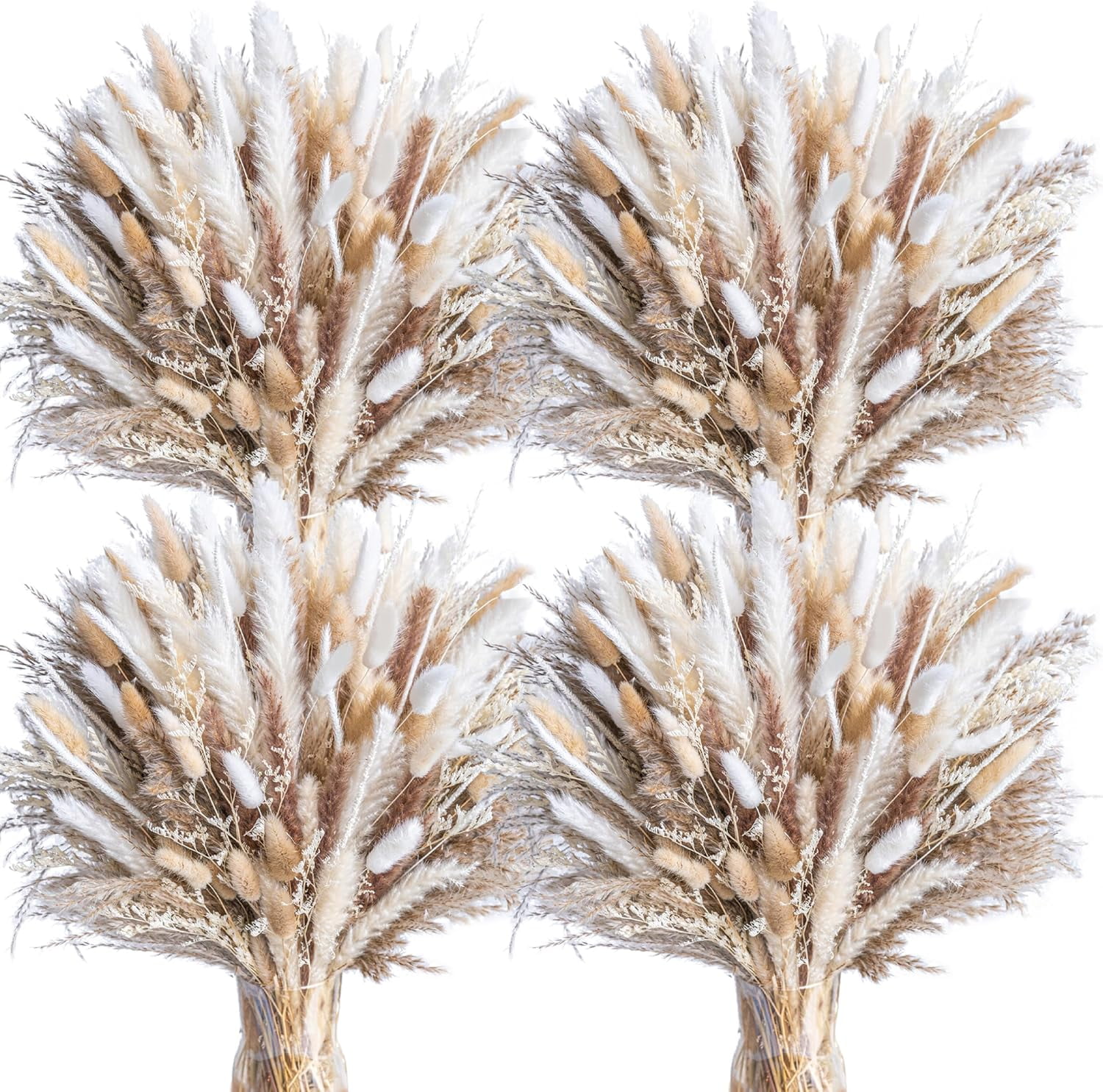 70pcs Natural Dried Pampas Grass Bohemian Home Decor Bouquet Reed Dried ...