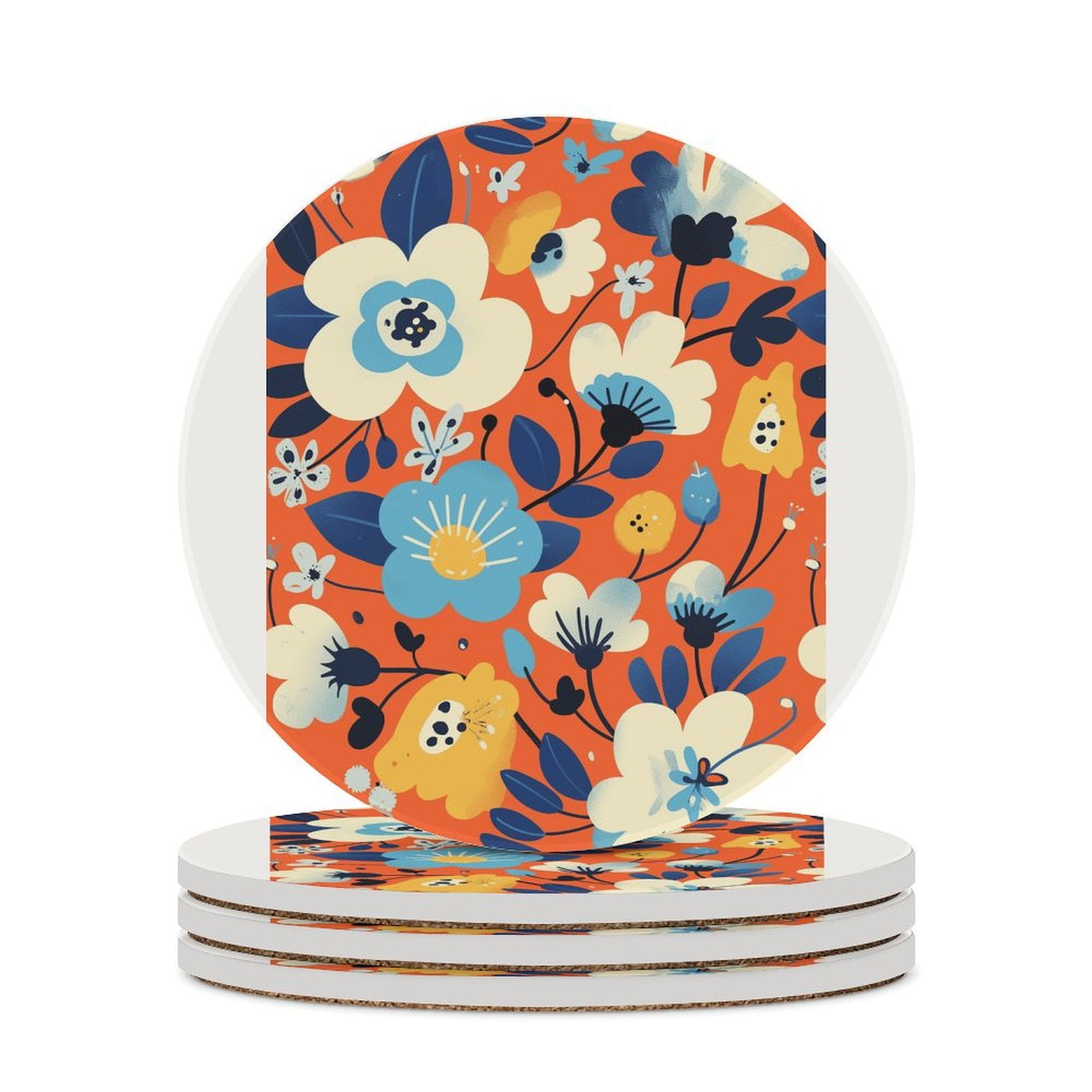 70s 60s Retro Psychedelic Flower Power, Floral Metal (3) Ceramic ...