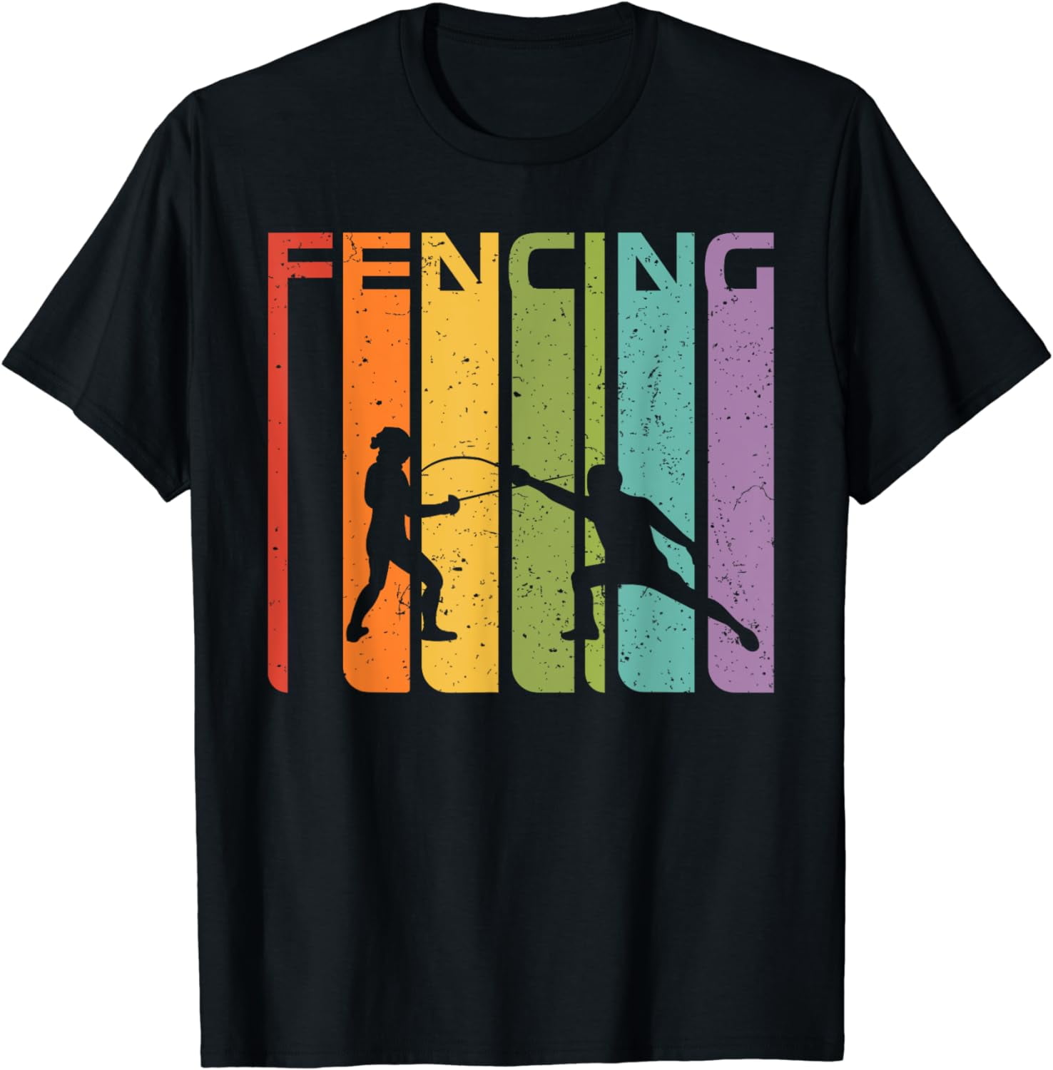 70s 80s Retro Fencing Sport Outfit Fencer Gift Fencing T-Shirt ...