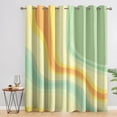 70s Bedroom Curtains - Retro Groovy Abstract Stripe Printed Living Room ...