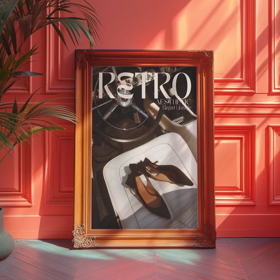 70s Car Interior Fashion Retro, Unframed Canvas - Walmart.com