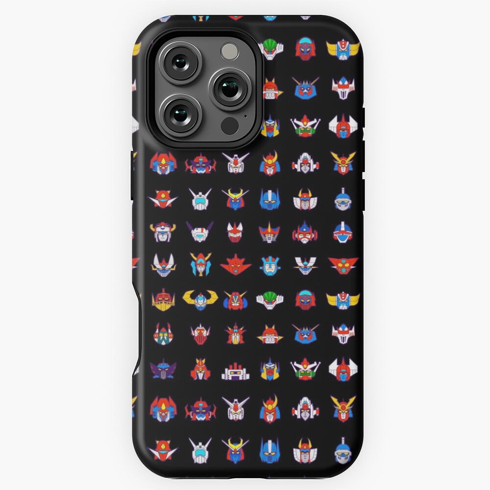 70s Colorful Robot Retro Mecha Design iPhone Case 11 12 13 14 15 16 17 ...
