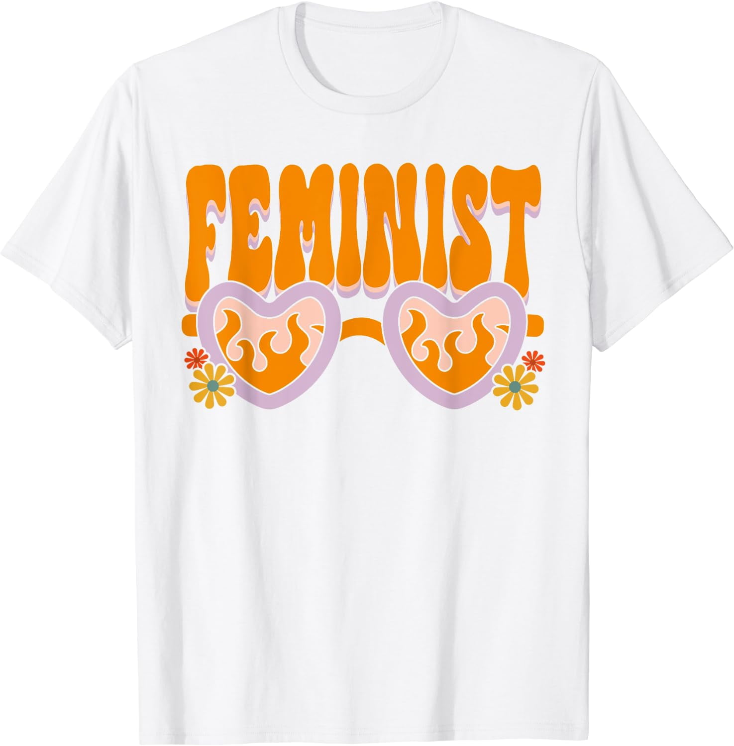 70s Costume For Groovy Feminist T Shirt White Medium