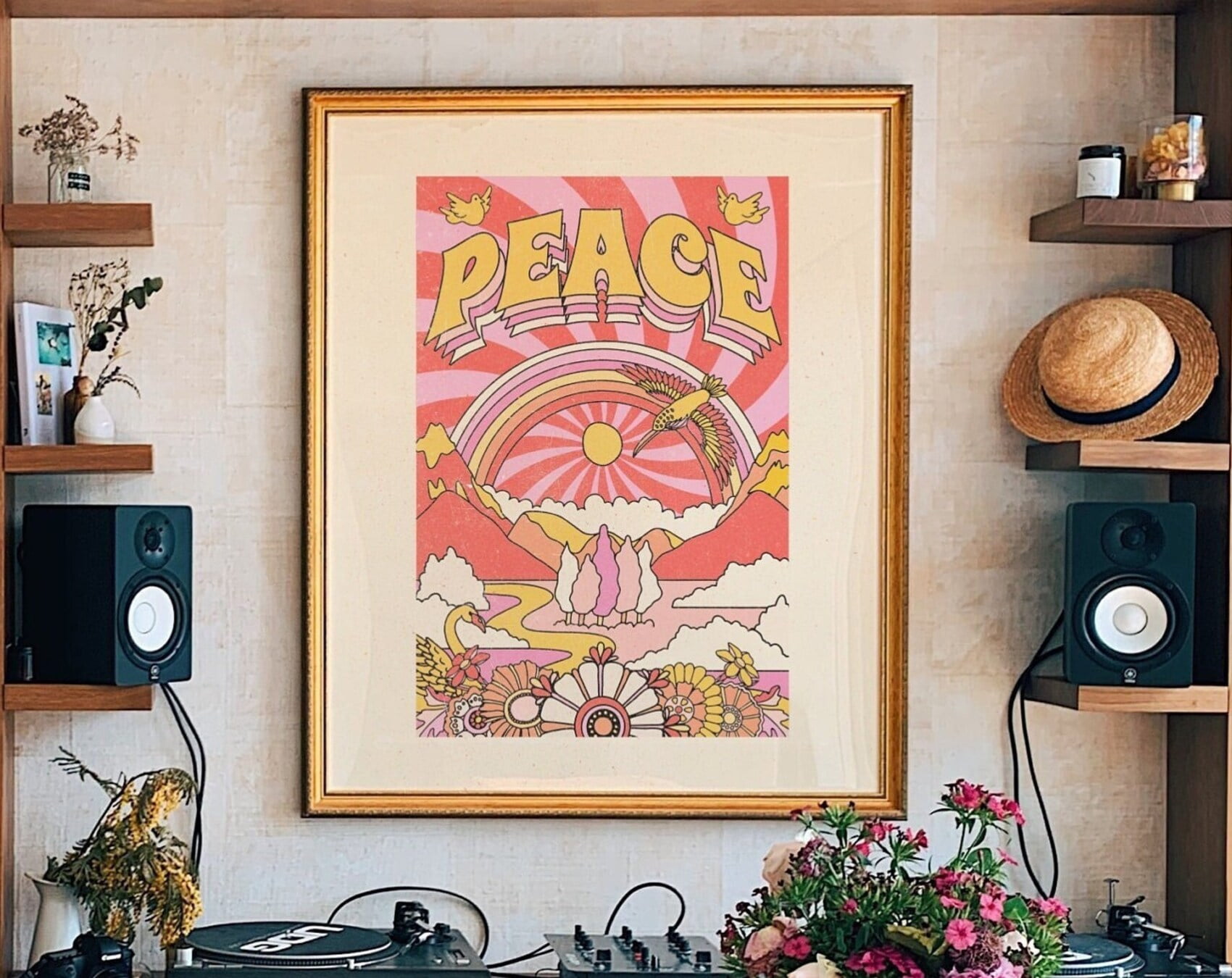 70s Decor, Retro Home Decor, 70s Home Decor, Peace 70s Decor, 70s Wall ...