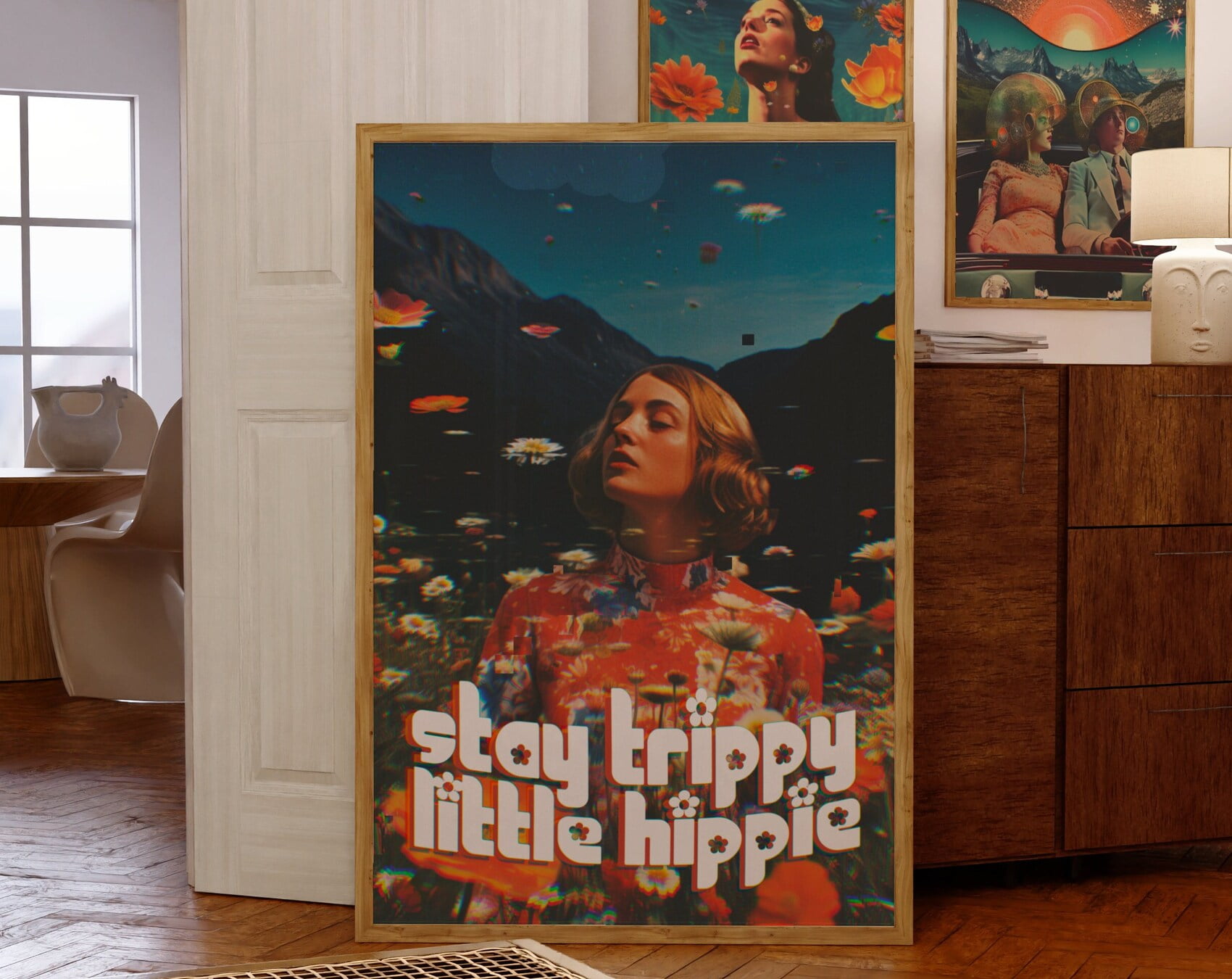 70s Decor, Trippy Poster, Psychedelic Art, 70s Dorm Decor, Collage Art ...