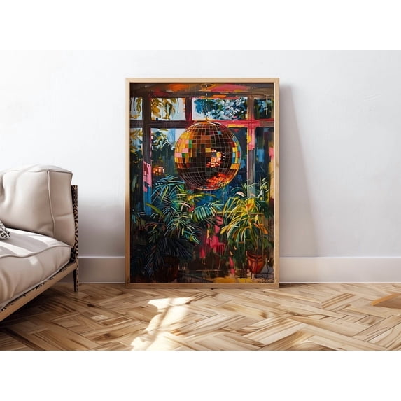 70s Disco Ball Retro Wall Art, Poster Home Decor, Poster Only - Walmart.com