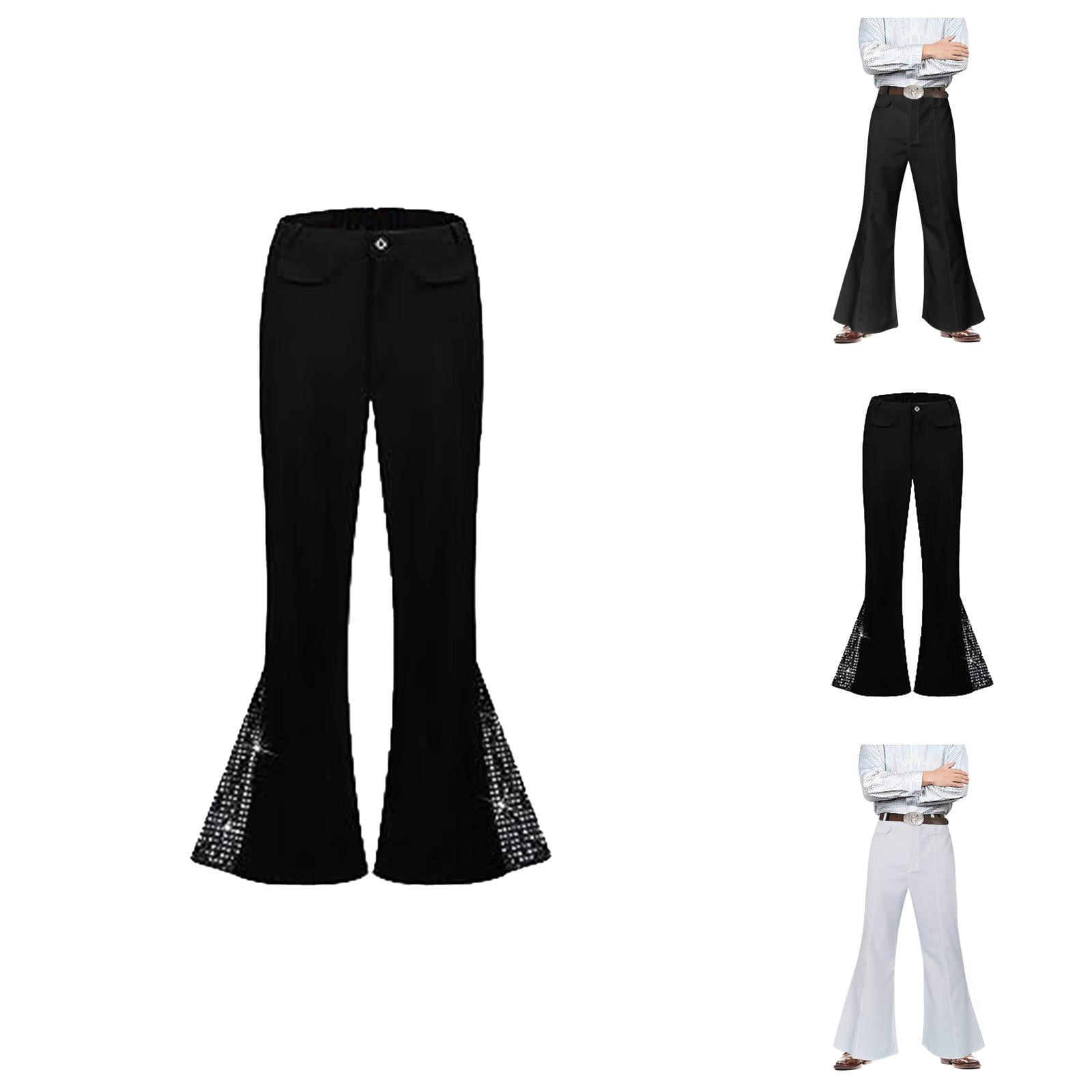 70s Disco Pants for Men Classic Casual Mens Bell Bottom Pants 70s Disco ...