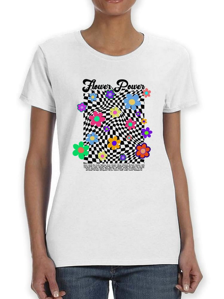 70s Groovy Retro Flower Power Shaped T-Shirt Women -Image by ...