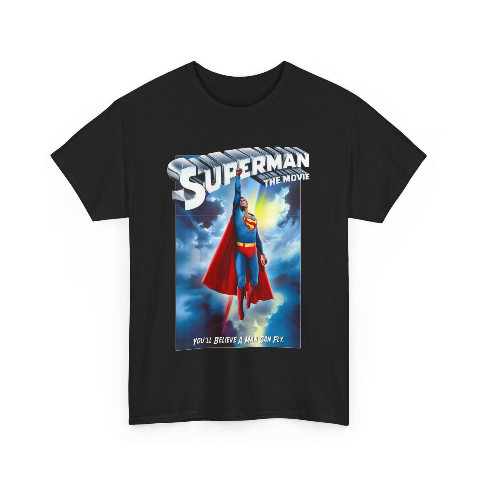 70s Hero Movie Tribute Shirt – Flying Iconic Legend Graphic Film Tee ...