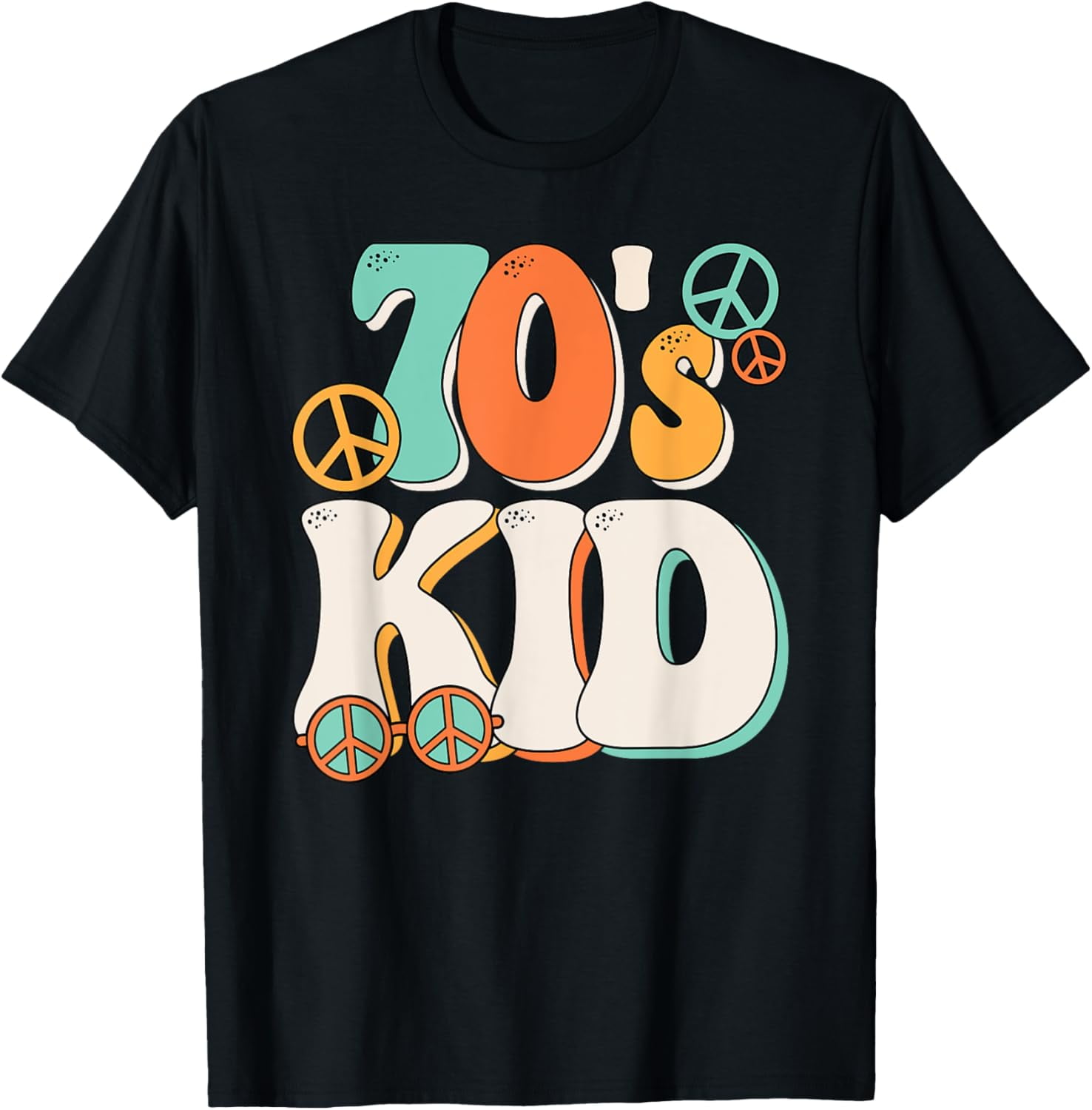 70s Kid Groovy Hippie 70s Disco Party 70s Outfit 1970s Retro T-Shirt ...