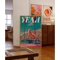 70s Llama Car Retro Pink Wall Art Unframed Paper Print - Walmart.com