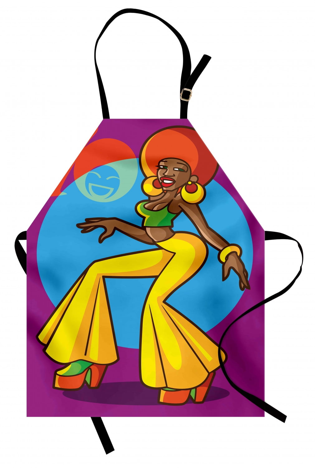 70s Party Apron African American Woman Dancing at the Disco Funky ...