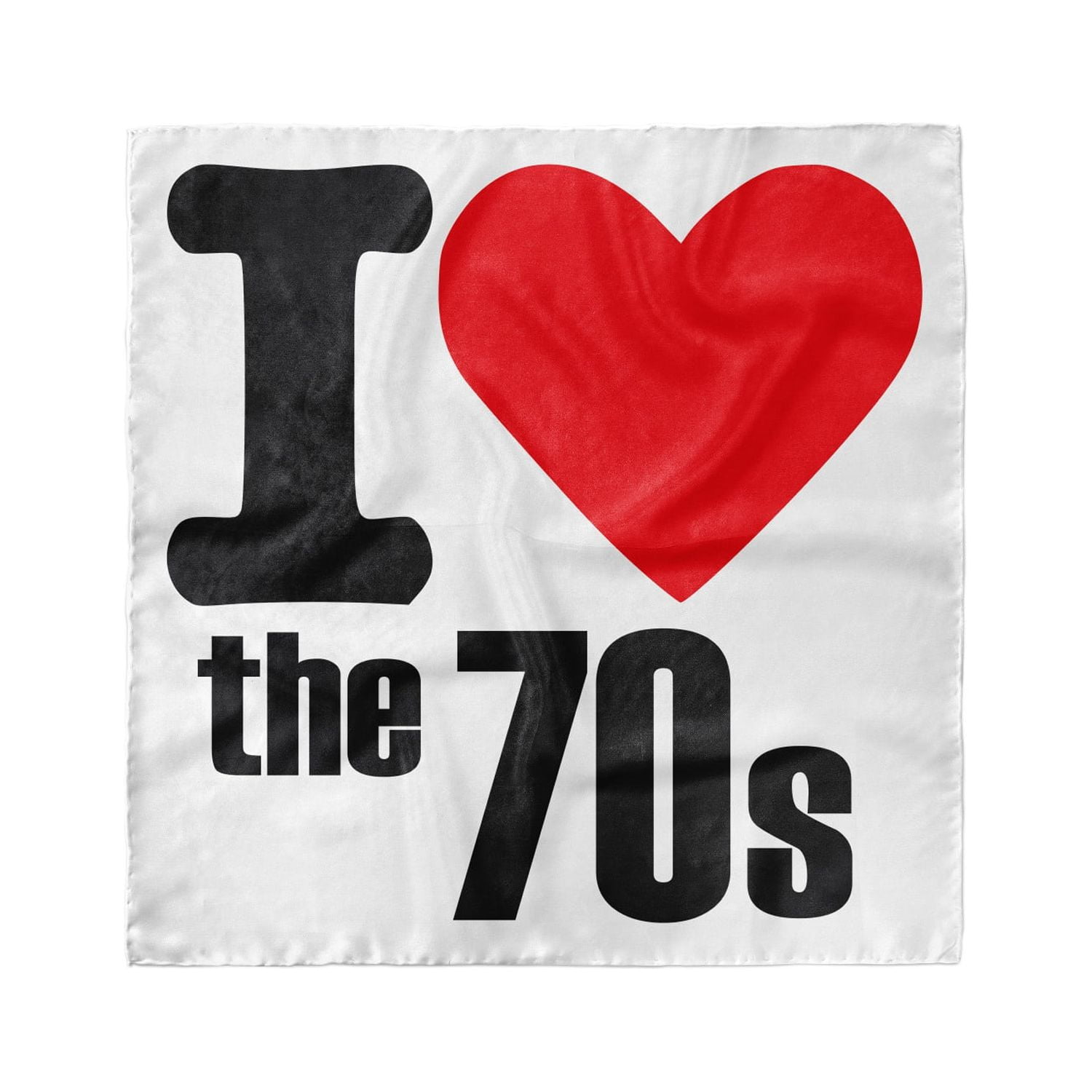 70s Party Head Scarf, I Love the 70s Pictogram, Head Wrap, 3 Sizes, by ...