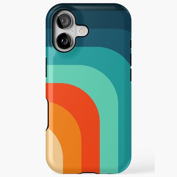 70s Retro Colorful Geometric Vintage Abstract Pattern Case with iPhone ...