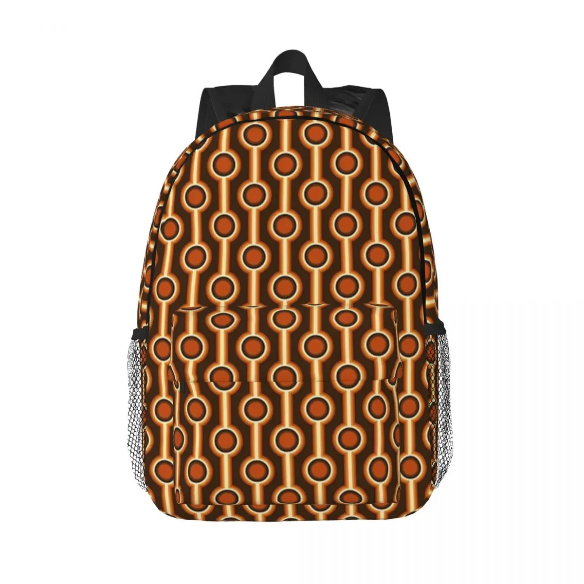 70s Retro Connected Balls In Orange And Brown Ts Pattern Backpack ...