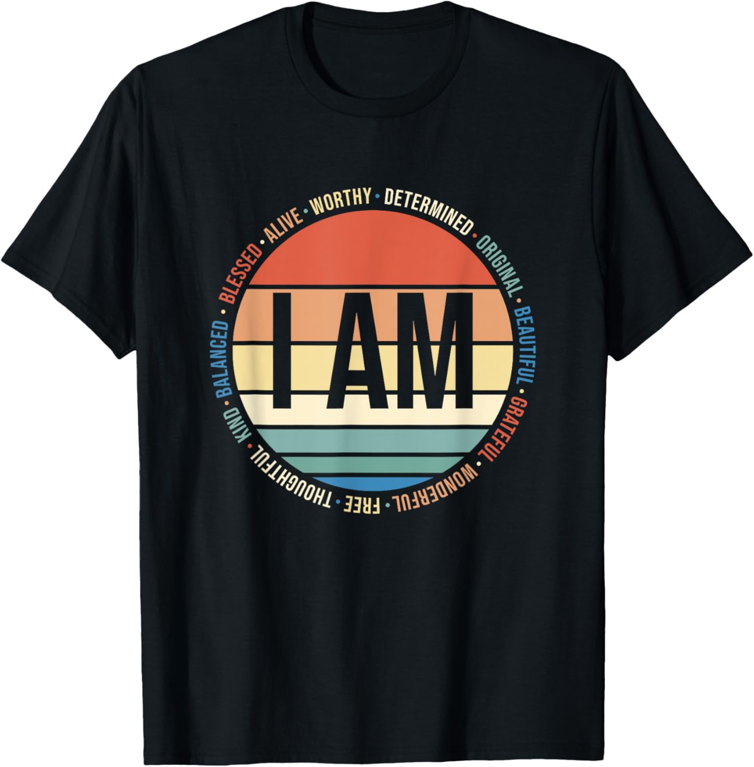 70s Retro Positive Affirmations Self Care Gift Mental Health T-Shirt ...