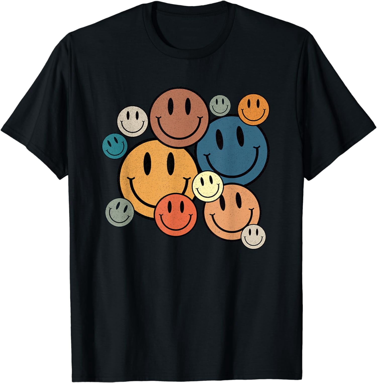 70s Retro Smile Face Shirt Cute Happy Peace Smiling Face T-Shirt ...