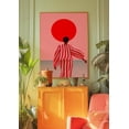 70s Retro Woman Orange Summer Poster Unframed Paper Print - Walmart.com