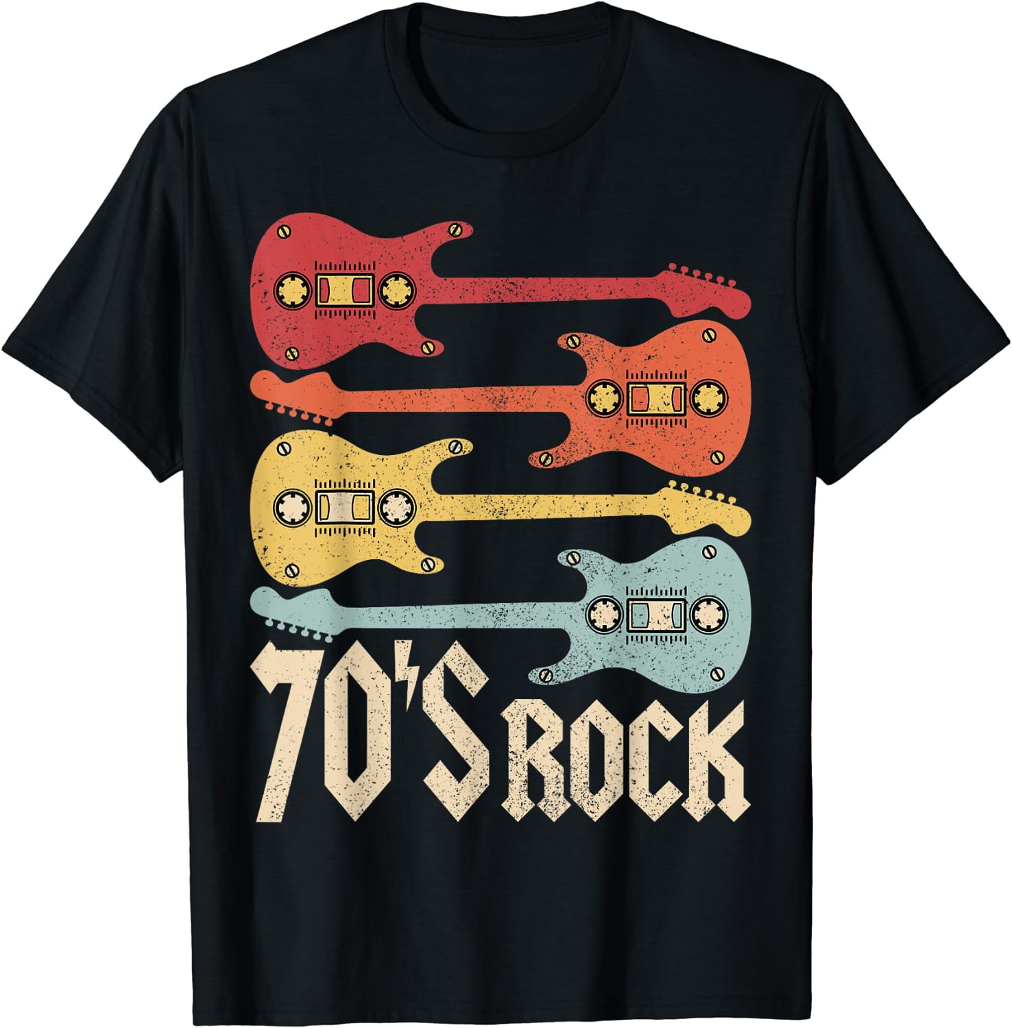 70s Rock Band Guitar Cassette Tape 1970s Vintage 70s Costume T-Shirt ...