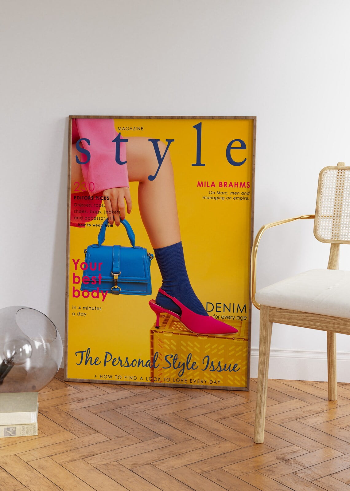 70s Style Magazine Cover Retro Fashion Poster Unframed Paper Print ...