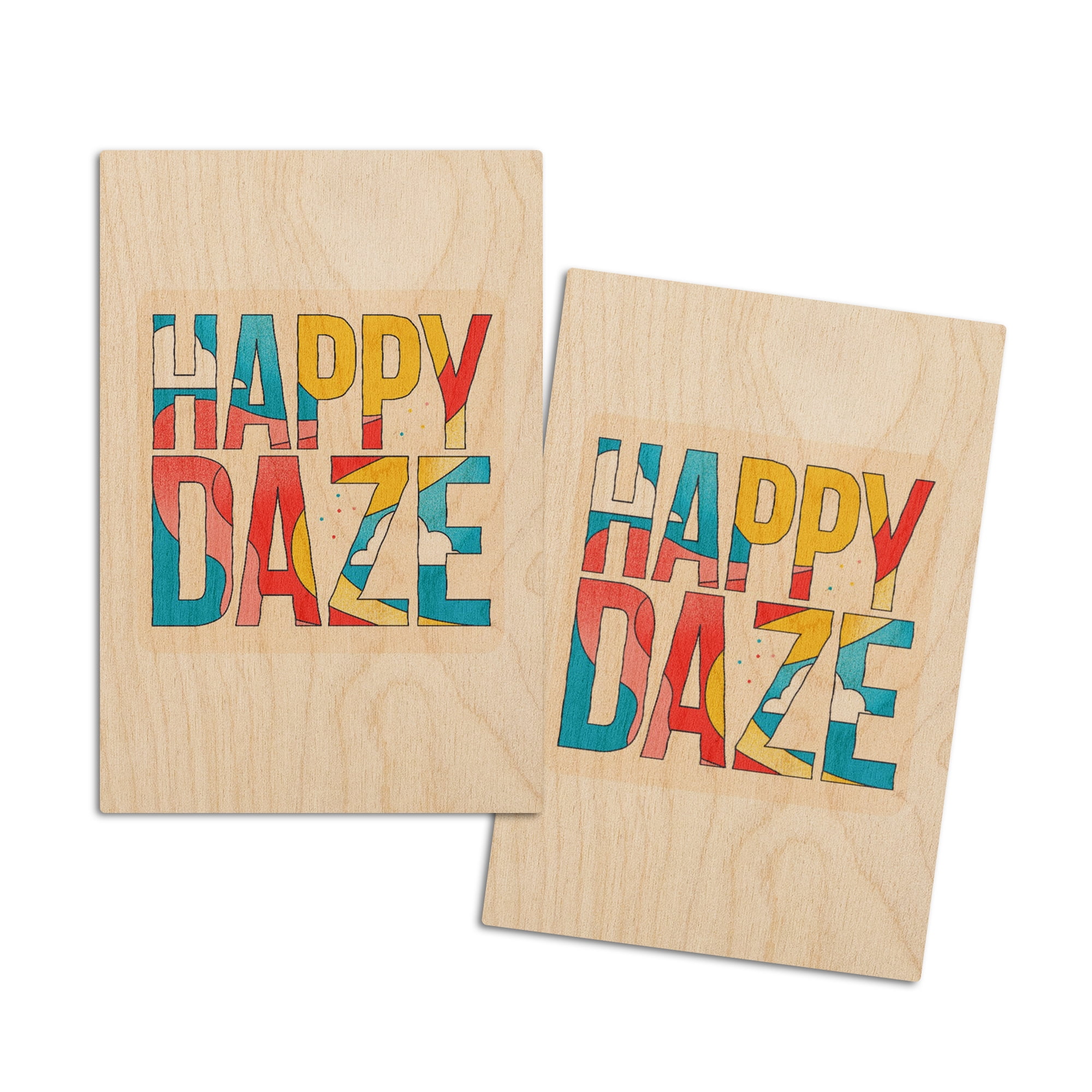 70s Sunshine Collection, Happy Daze, Contour (4x6 Birch Wood Postcards ...