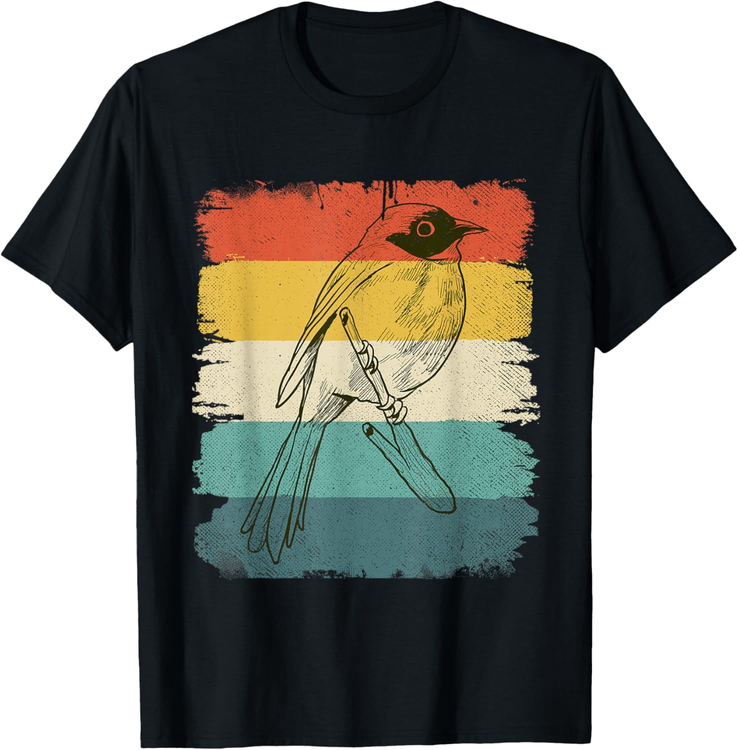 70s Vintage Bird Graphic 80s Retro Chickadee T-Shirt - Walmart.com