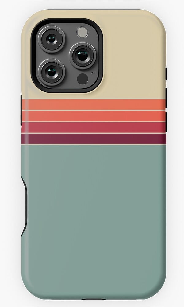 70s Vintage Retro Stripes Phone Case Compatible with iPhone 11 to 16 ...