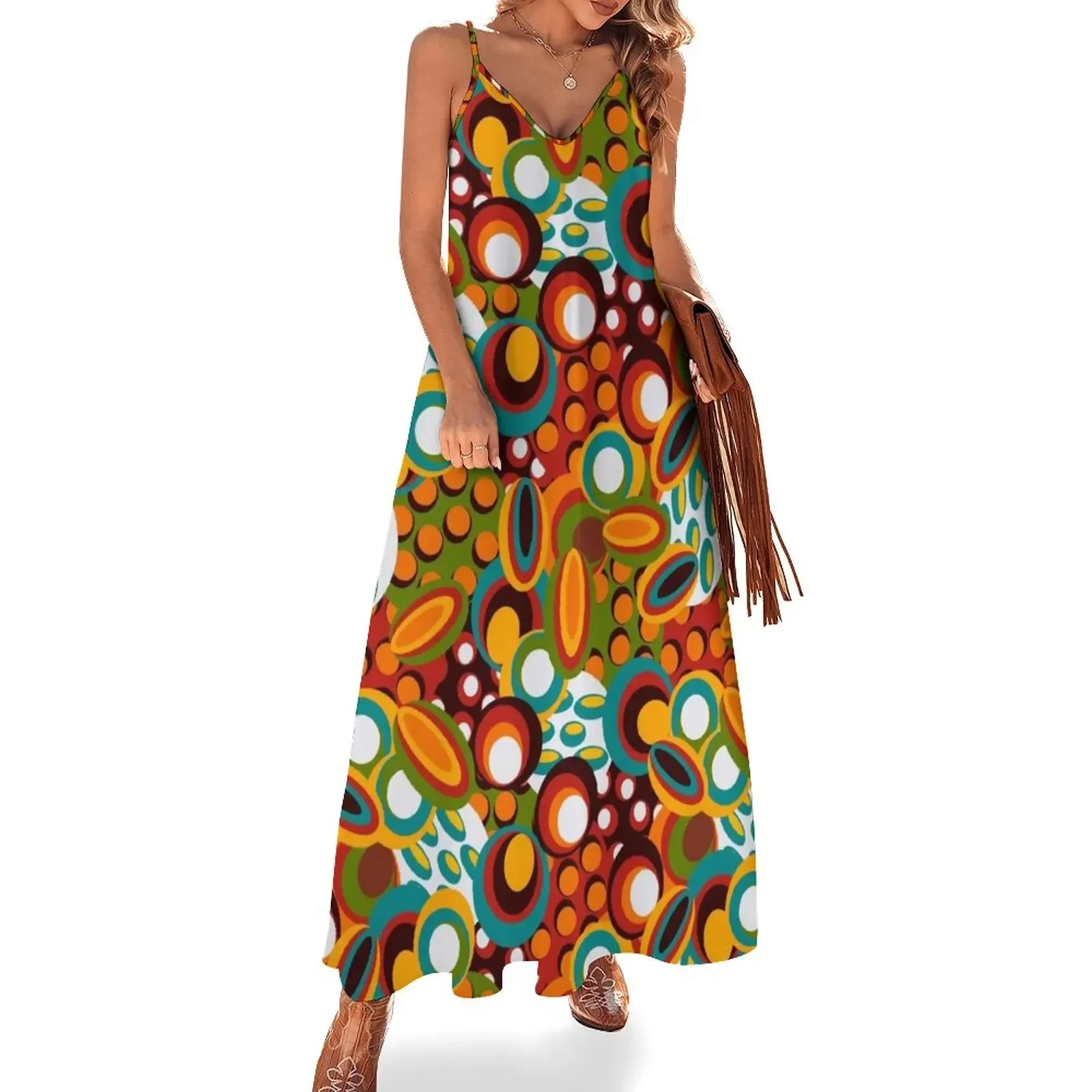 70s style Sleeveless Dress Evening dresses luxury evening dress woman ...