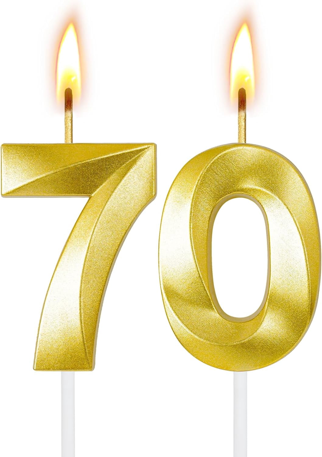 70th Birthday Candles for Cake, Number Birthday Cake Toppers, Party ...